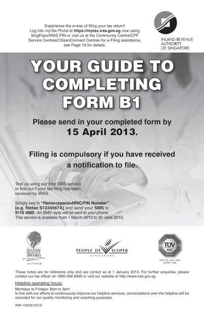 Your Guide To Completing Form B1 Iras