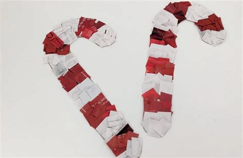 How To Make A Cardboard Candy Cane Christmas Craft