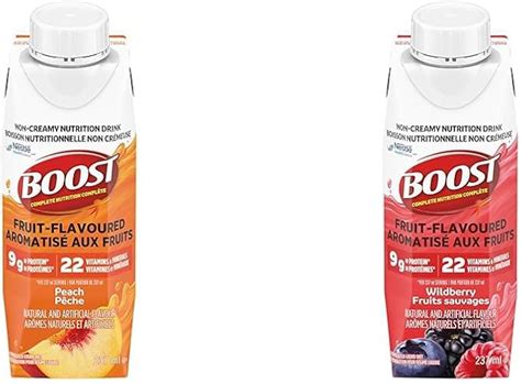 Boost Fruit Flavoured Drink Peach 237ml 24 Count And Fruit Flavoured