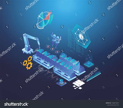 Automated Data Analysis Concept Vector Illustration Stock Vector
