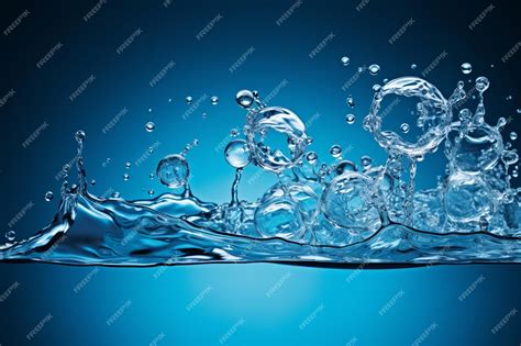 Premium Photo Molecular Biotechnology Water Drops Special Effects