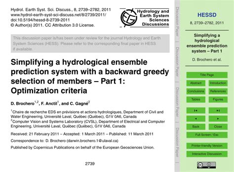 pdf simplifying a hydrological ensemble prediction system with a