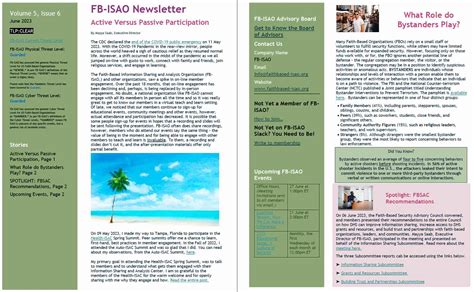 FB ISAO Newsletter V5 Issue 6 FB ISAO