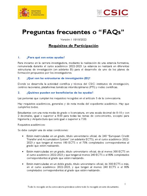 Faqs Jae Intro 2022 Pdf Educación Más Alta Ingeniería