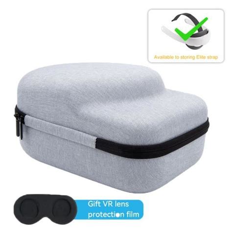 Gris Étui de transport pour casque VR Meta Quest 3 Elite Strap Sac de voyage de protection