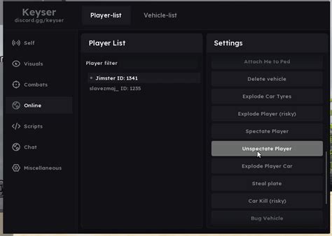 Keyser Fivem Cheat Menu With Aimbot Esp And Pvp Enhancers Real Dudes Inc