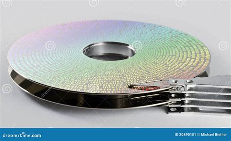 Parts Of Hard Disk Drive With Information Stock Image Image Of Industry Head