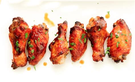 Premium Photo Honey Garlic Chicken Wings