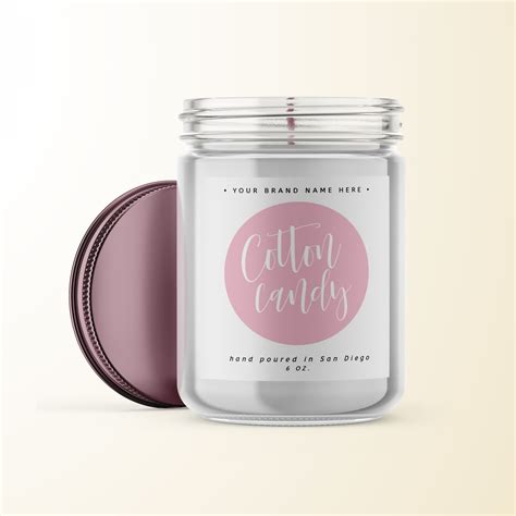 Diy Custom Candle Labels Template 2x2 3x3 Printable L