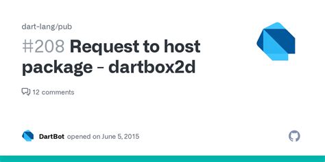 Request To Host Package Dartbox2d · Issue 208 · Dart Langpub · Github