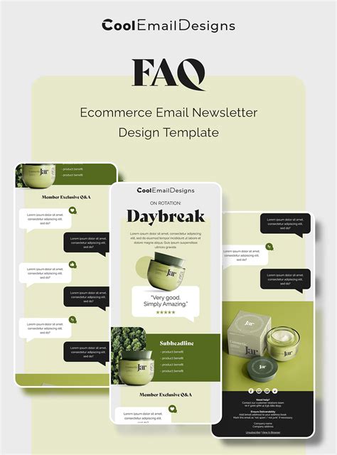 FAQ Email Design Template On Behance