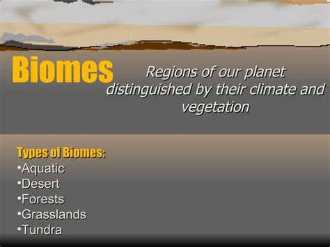 Terrestrial And Aquatic Ecosystem Biomes And Distribution Ppt