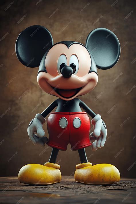 3d Cartoon Mickey Mouse Full Body Character Premium Ai Generated Image