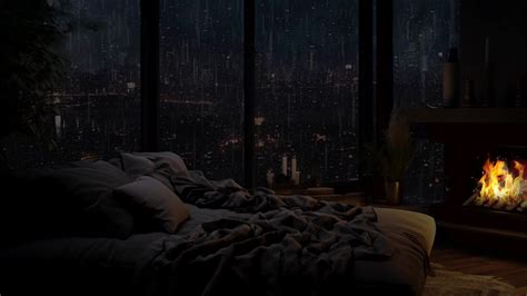 Soothing Rain Sounds & Cozy Fireplace for Deep sleep, White noise, Sleep sounds, ASMR | 3 Hours ...