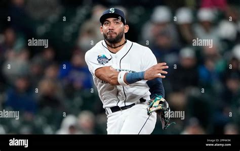 Seattle Mariners Shortstop Jose Caballero Makes A Play Against The