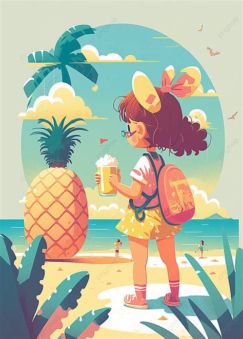 여름 해변 아름다운 배경 배경 화면 및 일러스트 무료 다운로드 Pngtree