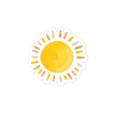 Mini Sun Sticker Sunshine Sticker Sunshine State Sticker Summer