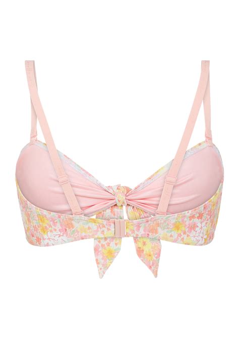 Eleanor Tie Front Multi Floral Bikini Top Endless Love Affair