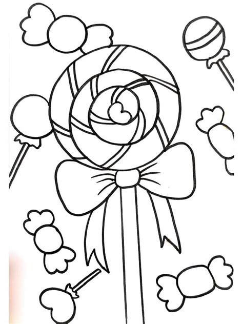 棒棒糖简笔画涂色黑白简单又好看（最新13张） 简笔画图片大全