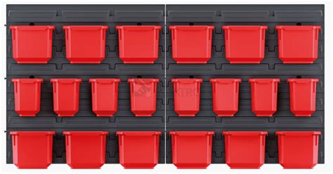 Závěsný panel s 20 boxy na nářadí ORDERLINE 800x165x400mm KOR6 S411