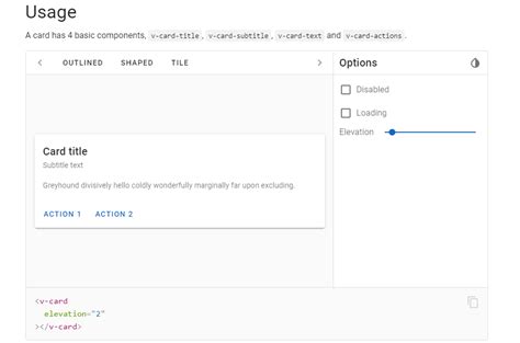 Vuetifyjs On Twitter The V Card Component Is A Versatile Component That Can Be Used For