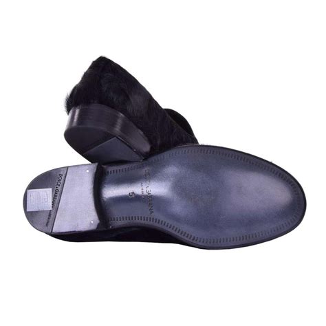 Dolce And Gabbana Astrakhan Fur Loafer Milano Black For Sale At 1stdibs