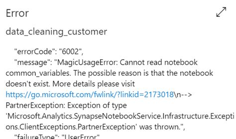 Not Able To Run The Synapse Pipeline With Run Notebook Magic Command