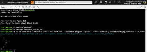 The Cli Example To Determine Vm Size And Region Availability Has