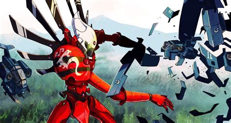 Eva 02 And Eldar Neon Genesis Evangelion And 1 More Drawn By Kakatrin