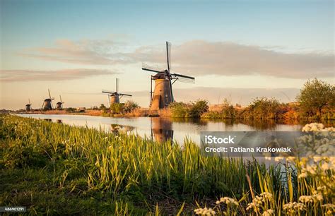 풍차 In 킨더다이크 네덜란드에 대한 스톡 사진 및 기타 이미지 네덜란드 풍경 풍차 Istock