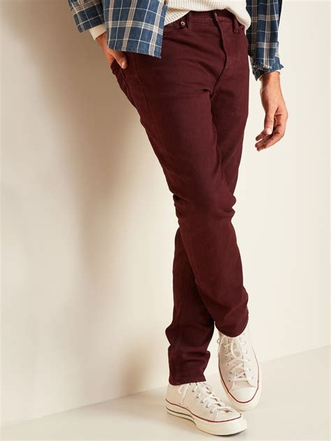 Relaxed Slim Taper Built In Flex Garment Dyed Jeans For Men Old Navy Dye Jeans Old Navy Men