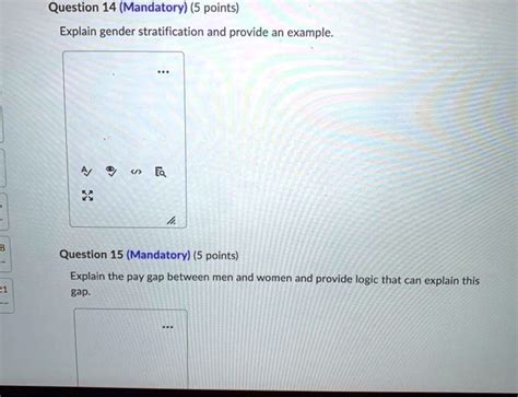 Question 14 Mandatory 5 Points Explain Gender Stratification And Provide An Example