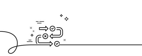 Survey Progress Line Icon Algorithm Sign Continuous Line With Curl