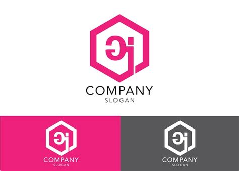 Modelo De Logotipo Gi De Letra Inicial De Monograma Moderno Vetor Premium