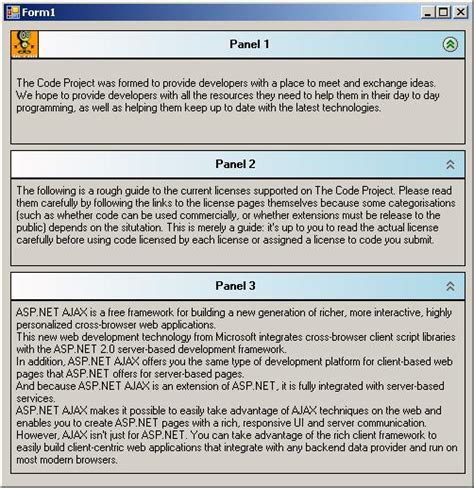 C Custom Control Featuring A Collapsible Panel CodeProject