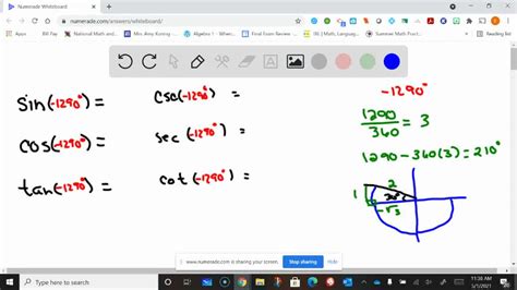 solved find exact values of the six trigonometric functions of each
