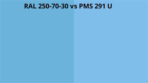 Ral 250 70 30 Vs Pms 291 U Ral Colour Chart Uk