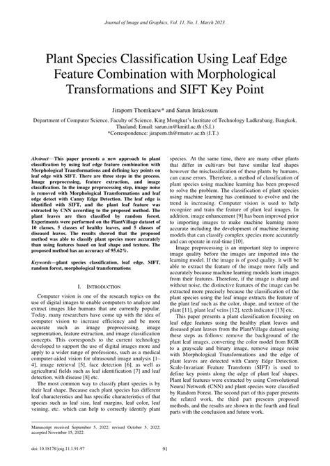 Pdf Feature Combination With Morphological Transformations And Sift Key Point