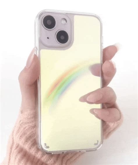 에이블리 단독💘 레인보우 무지개 하프미러 케이스 거울 투명케이스 아이폰케이스 갤럭시케이스 아이폰 13 14 15 16 갤럭시 S24 S25 젤리케이스 폰케이스 에이블리