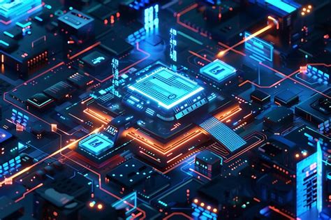 Futuristic Circuitry Of Technology And Innovation Premium Ai Generated Image