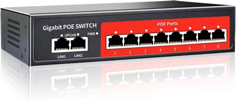 8 Port Poe Switch 100mbps With 2 Gigabit Uplink Vimin 10