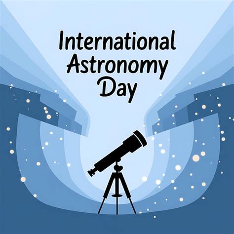 International Astronomy Day Vector Image Illustration Premium Ai