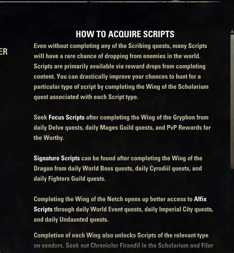 Unbound Script Acquisition — Elder Scrolls Online