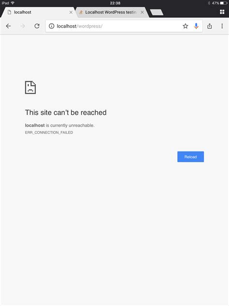 php testing localhost wordpress site over lan with ipad iphone