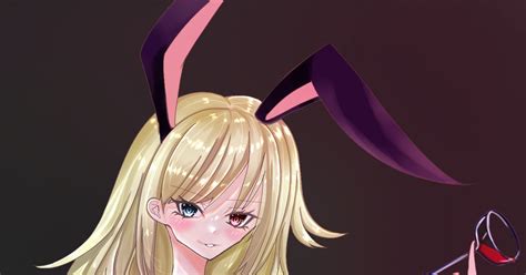 ロングヘア 金髪バニーガール ミント🌱のイラスト Pixiv