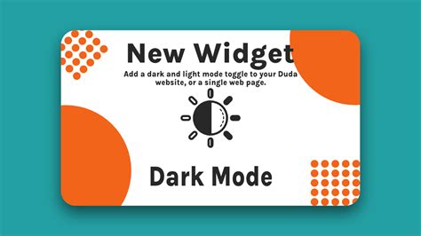 Duda Widget Dark Mode Cre8 Widgets