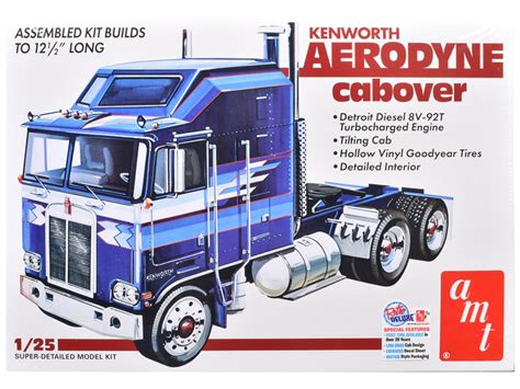 Skill 3 Model Kit Kenworth Aerodyne Cabover Truck Tractor 1 25 Scale