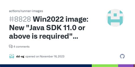 Win2022 Image New Java SDK 11 0 Or Above Is Required Errors When