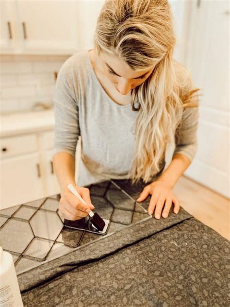 How To Create An Inexpensive DIY Faux Leaded Glass Window Cassie Jean