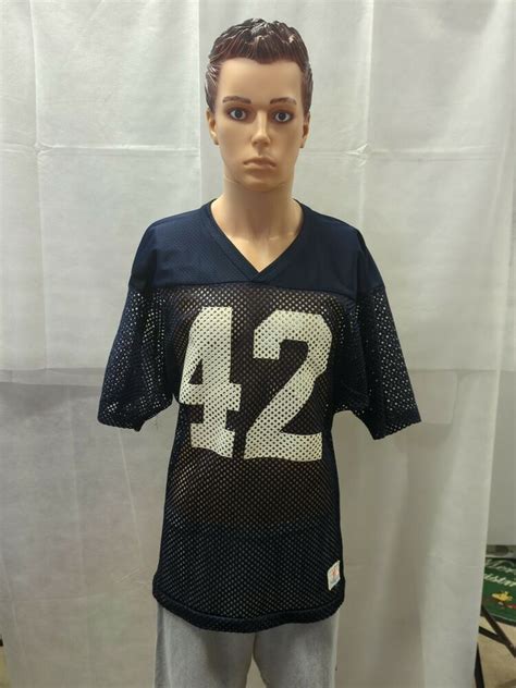 Vintage 1970s Champion Football Jersey M Blue Sidelineswap